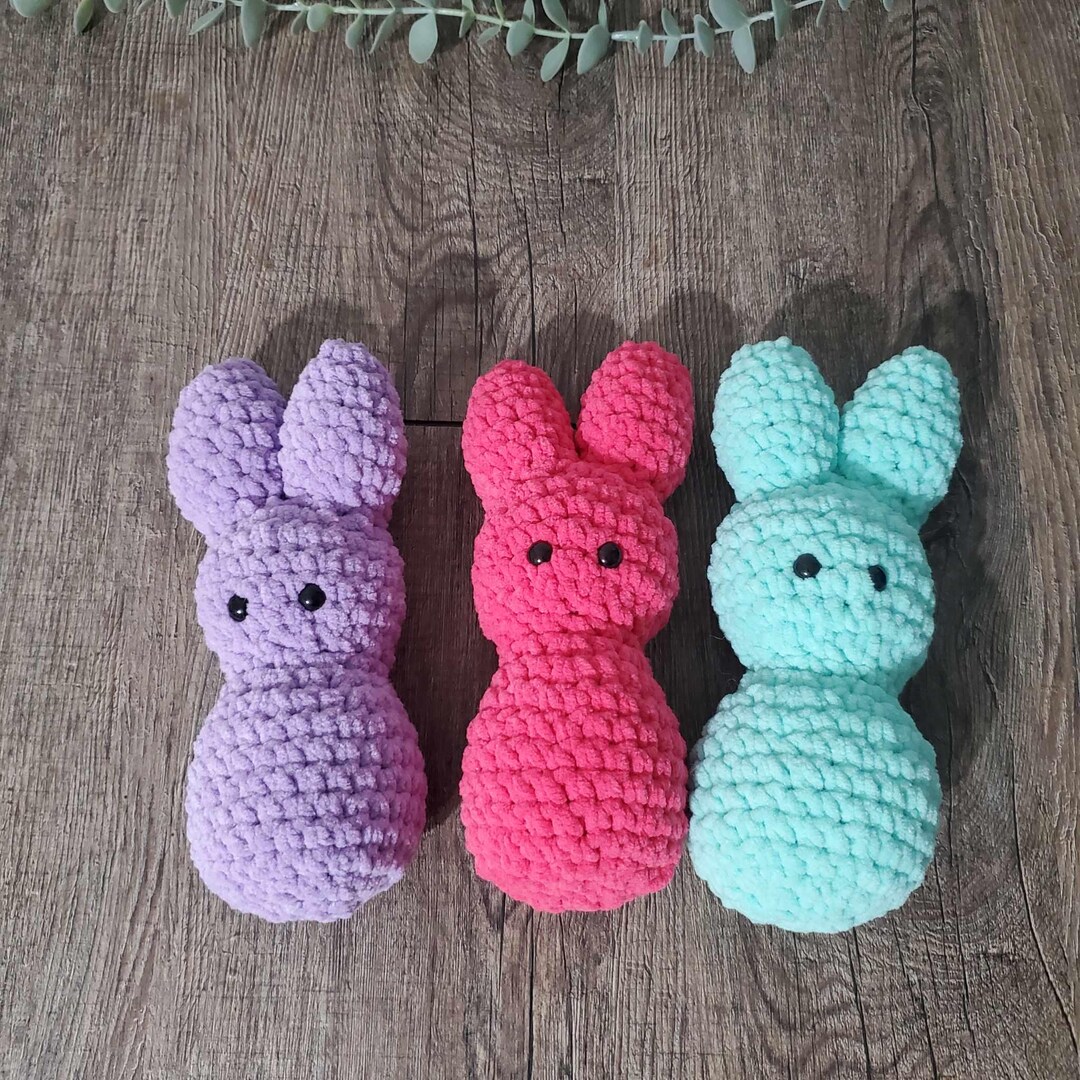Peep Plushie, Crochet Marshmallow Peep, Soft Peep Toy, Easter Basket ...