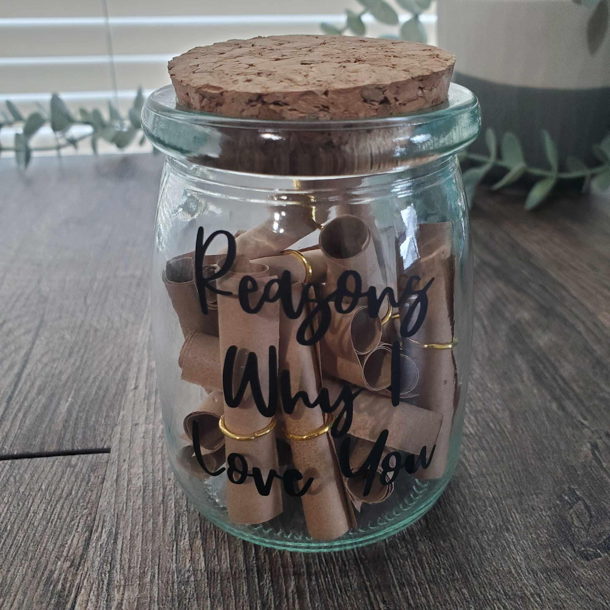Custom Love Notes Jar Gift, Date Night Ideas, Gift for Boyfriend or ...