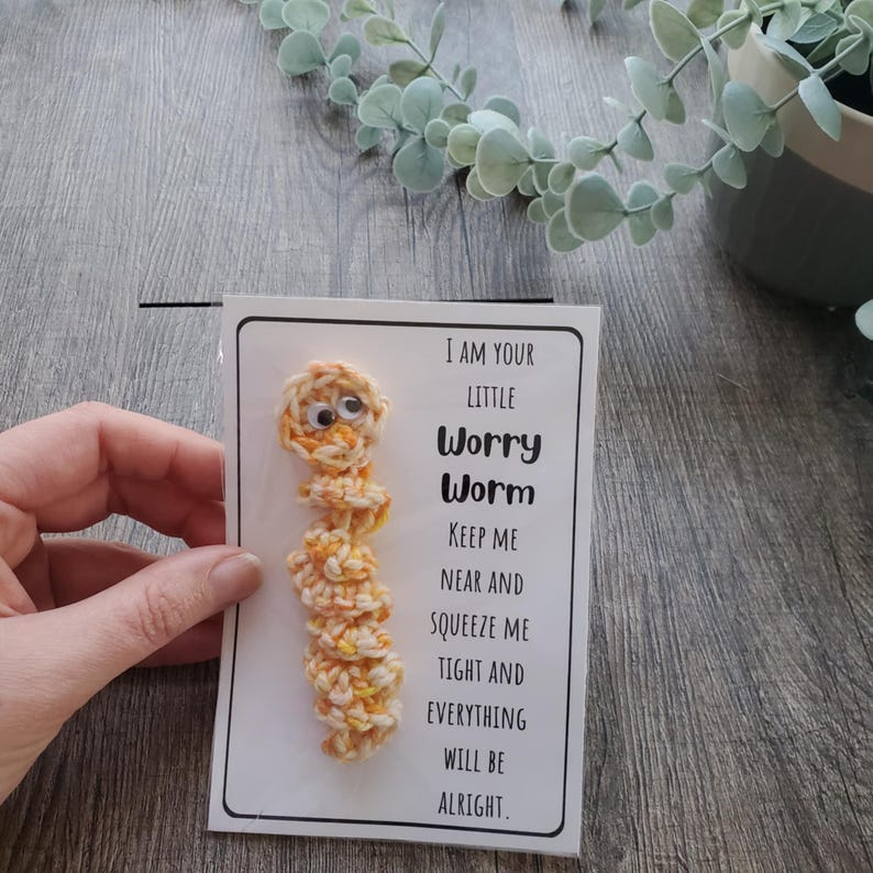 Worry Worm, Soft Pocket Stress Reliever, Fidget Toy, Anxiety Relief ...