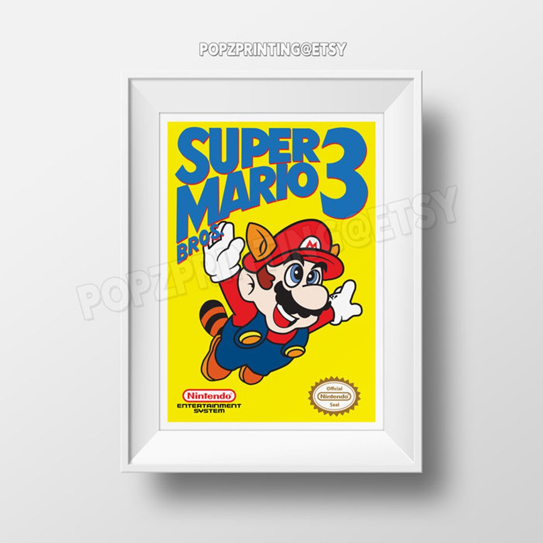 Super Mario Bros 3 Nes Cover Art Print Poster - Multiple Sizes - Etsy