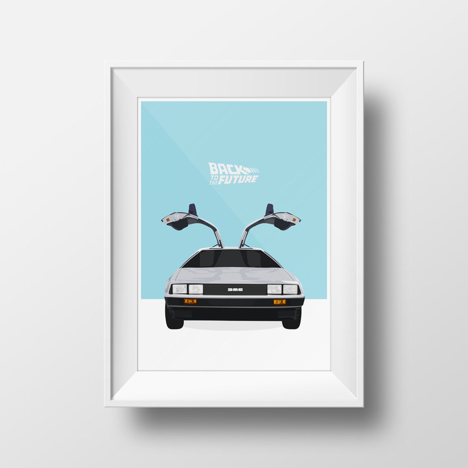 Delorean Movie Art Print Poster Multiple Sizes - Etsy