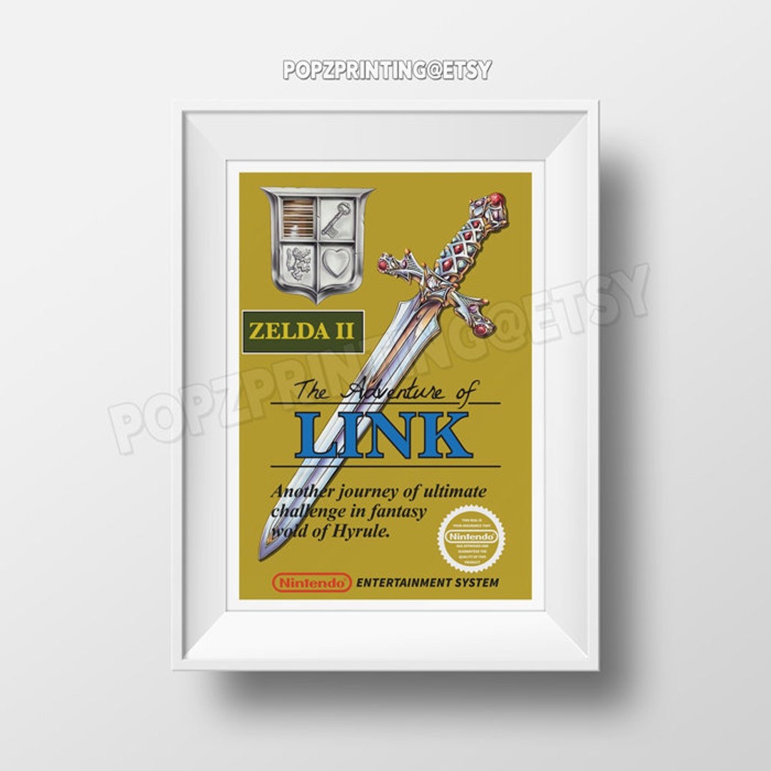 The Adventure of Link - Zelda 2 Nes Cover Art Print Poster - Multiple ...