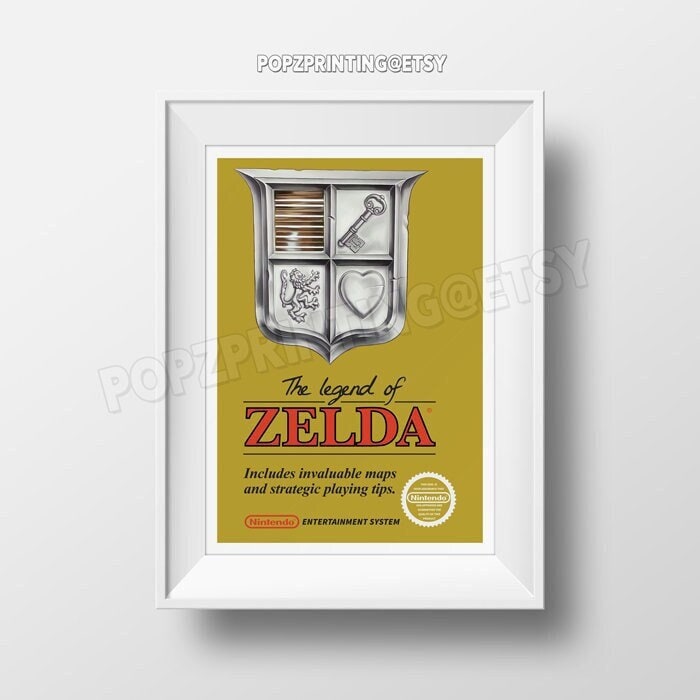 The Legend of Zelda Nes Cover Art Print Poster - Multiple Sizes - Etsy