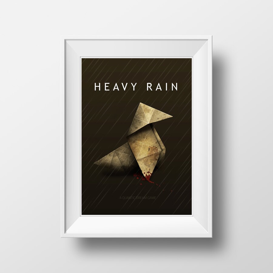 Heavy Rain Art Print Poster - Multiple Sizes - Etsy Norway