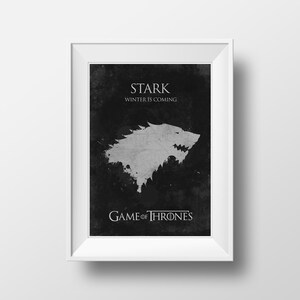 Stark Got House Art Print Poster - Multiple Sizes - Etsy