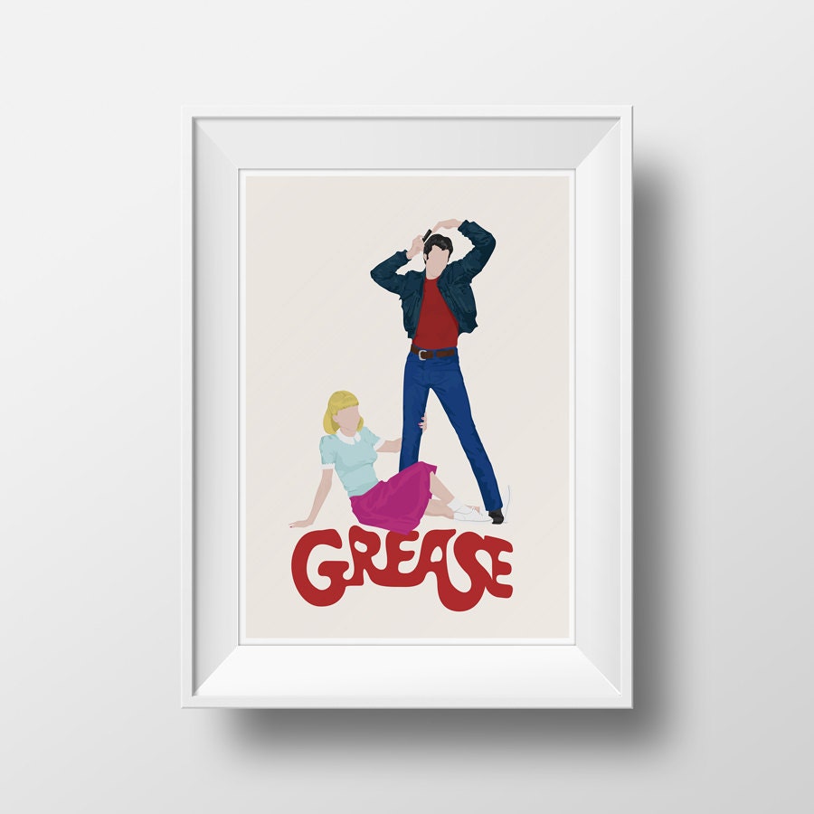 Grease Movie Art Print Poster Multiple Sizes - Etsy