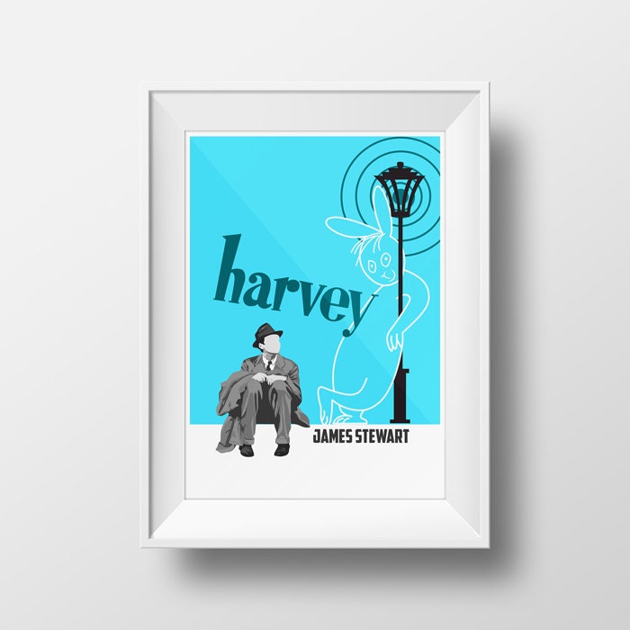 Harvey Movie Illustration Art Print Poster - Multiple Sizes - Etsy