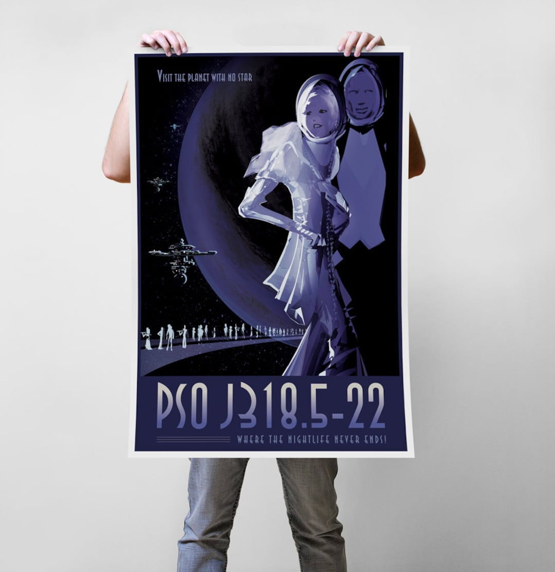 Rogue Planet PSO J318.5-22 of the Future NASA Propaganda Traveler Art ...