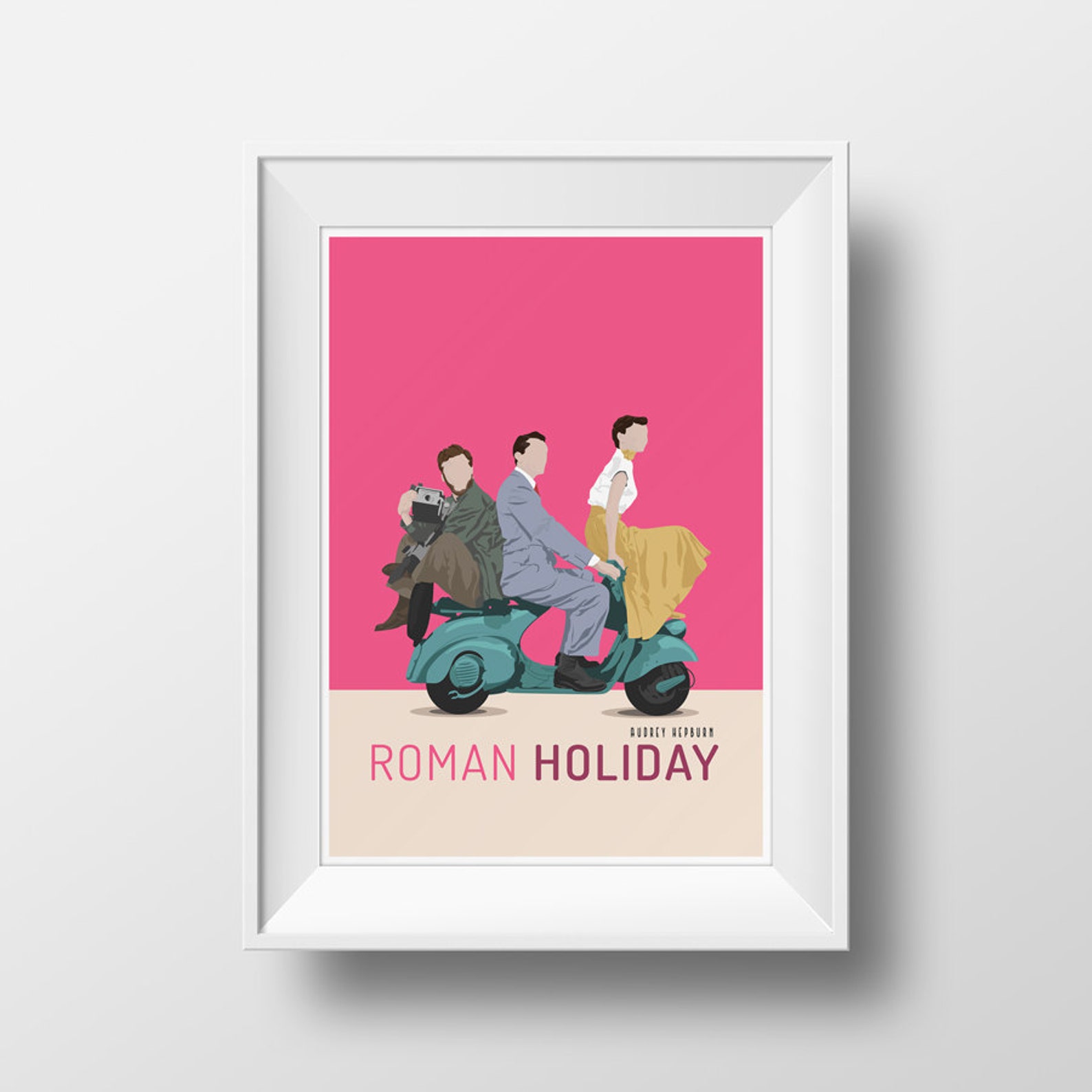 Roman Holiday Movie Audrey Hepburn Art Print Poster Multiple Sizes - Etsy