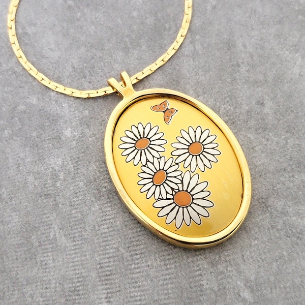 Vintage Style Daisy Necklace - Etsy