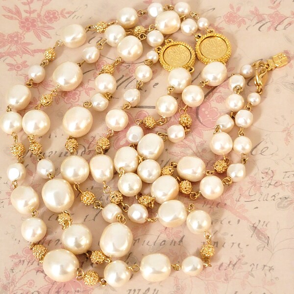 Faux Pearl Necklace - Etsy