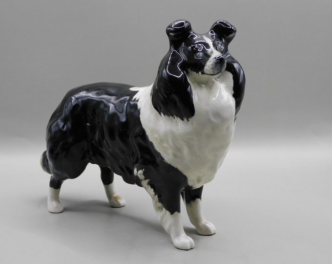 Beswick Large Border Collie, Gloss Finish - Etsy