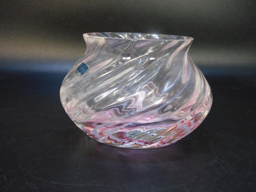 Hint of Pink Swirl Caithness Crystal Bowl, 9.5cm Diameter - Etsy