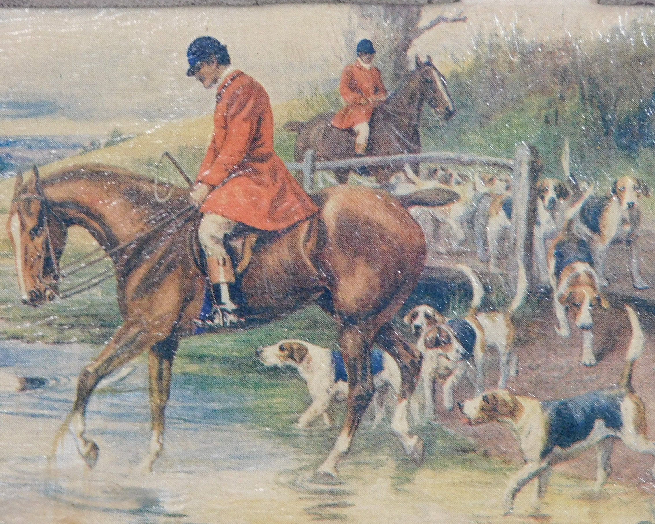 Fox Hunting Postcard Crossing the Ford | Etsy