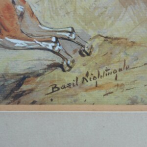Basil Nightingale, British Artist 1864-1940, Hunting Watercolour ...