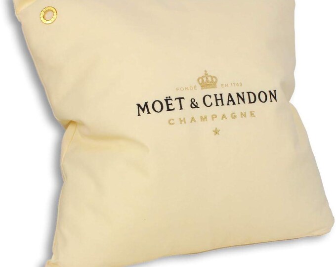 Moët & Chandon Champagne Logo Cushion - Cream Lounge Decor (48x48 Cm ...