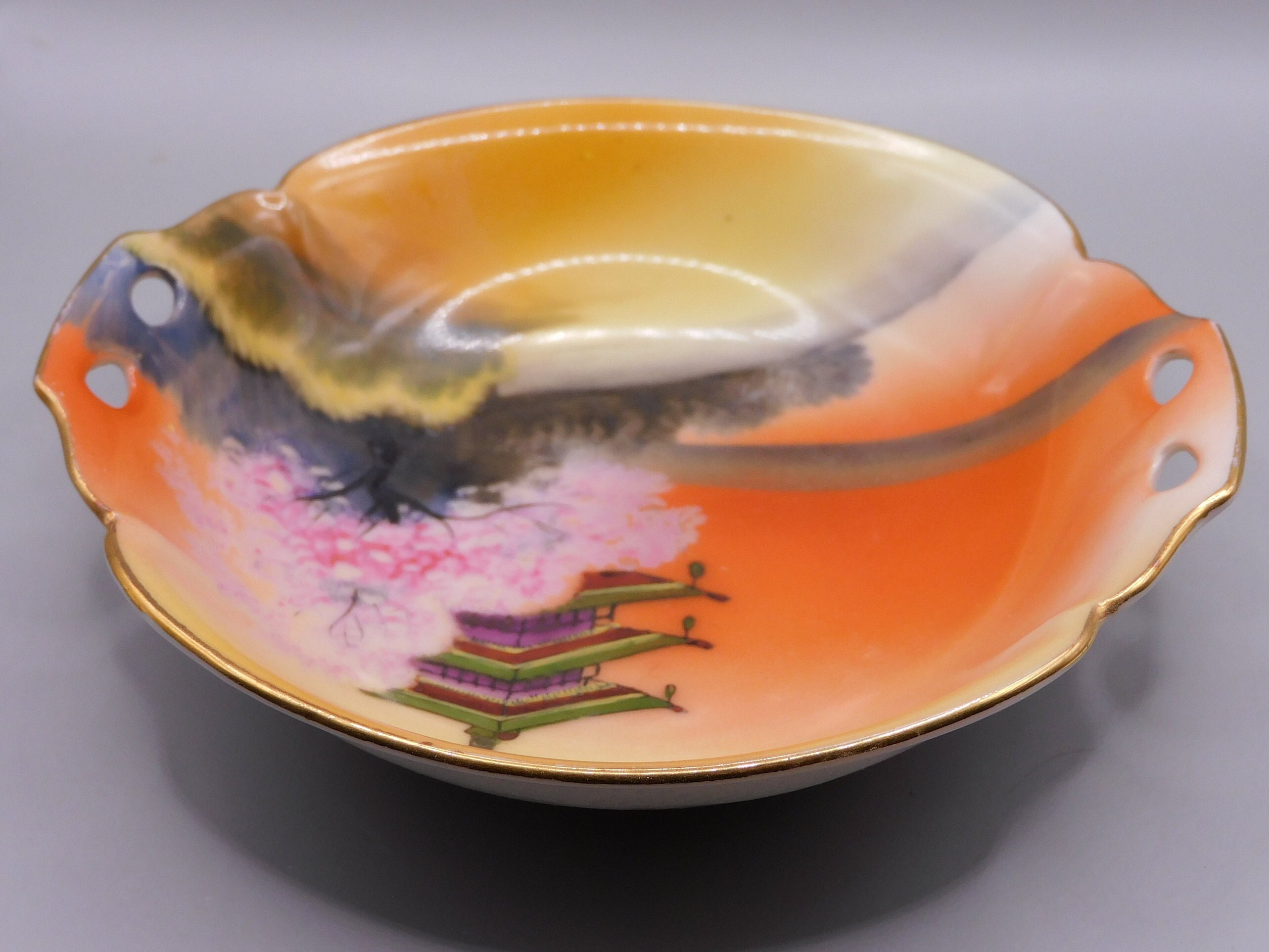 Noritake Dish, Japanese Landscape, Hand Painted, Circa 1930 - Etsy
