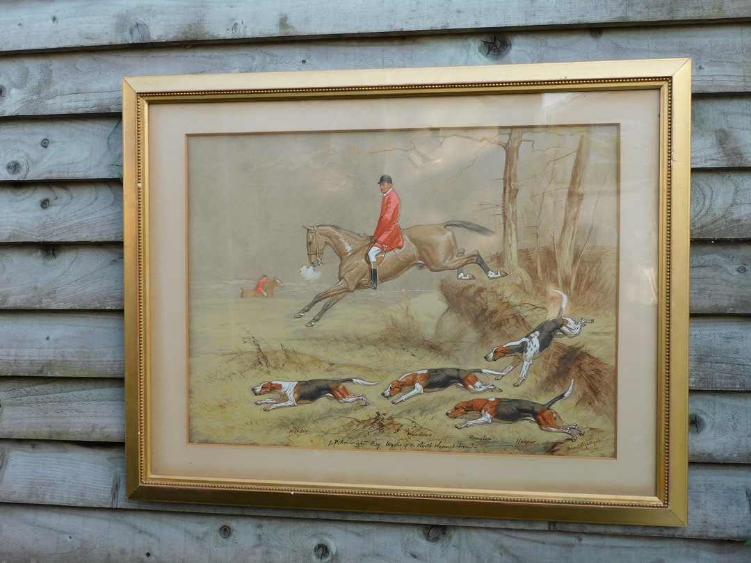 Basil Nightingale, British Artist 1864-1940, Hunting Watercolour ...