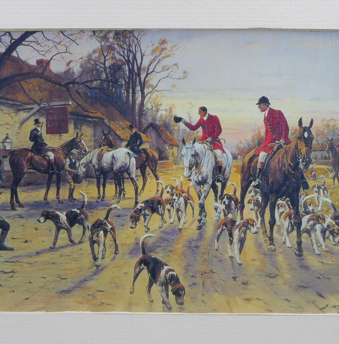 Hunting Picture in Frame, Fox Hunting With Hounds, - Etsy
