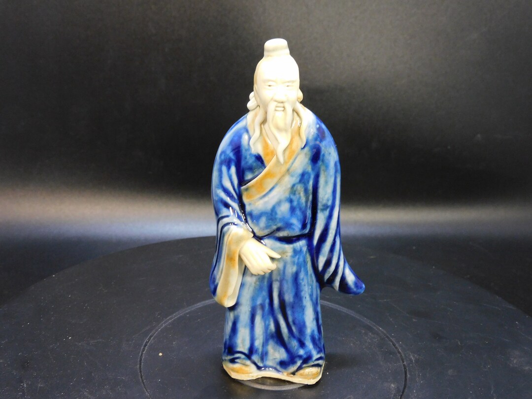 Vintage Hand Made - Mudmen - Blue - Oriental Figurine Statue - Mud Men ...