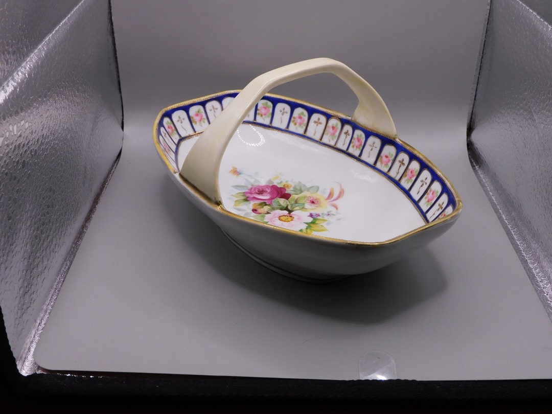 Antique Noritake Basket, Floral Japanese Basket, Collectors Dish, Early ...