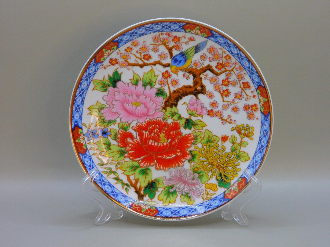 Chinese Decorative Plate With Plate Stand, - Etsy