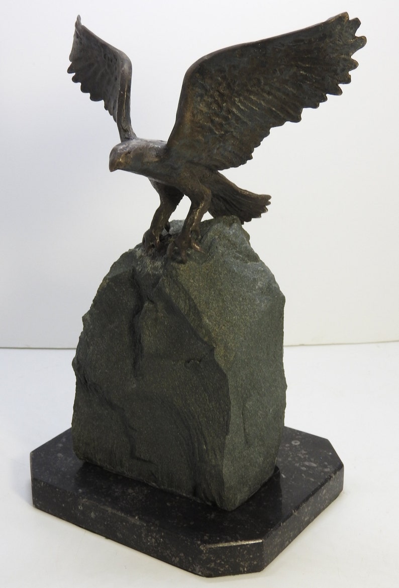 Desk Top Eagle on Rock Display - Etsy UK