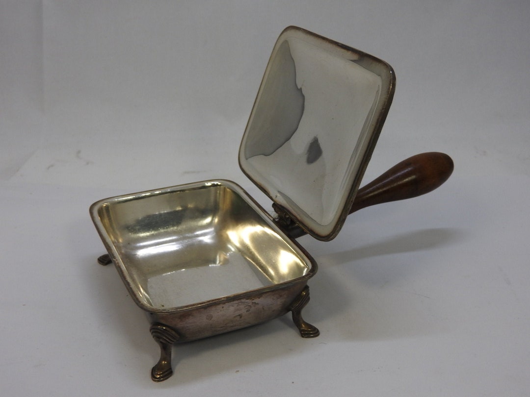 Rare Item- a Silent Butler, Crumb Catcher, Silver Plated on Four Feet ...