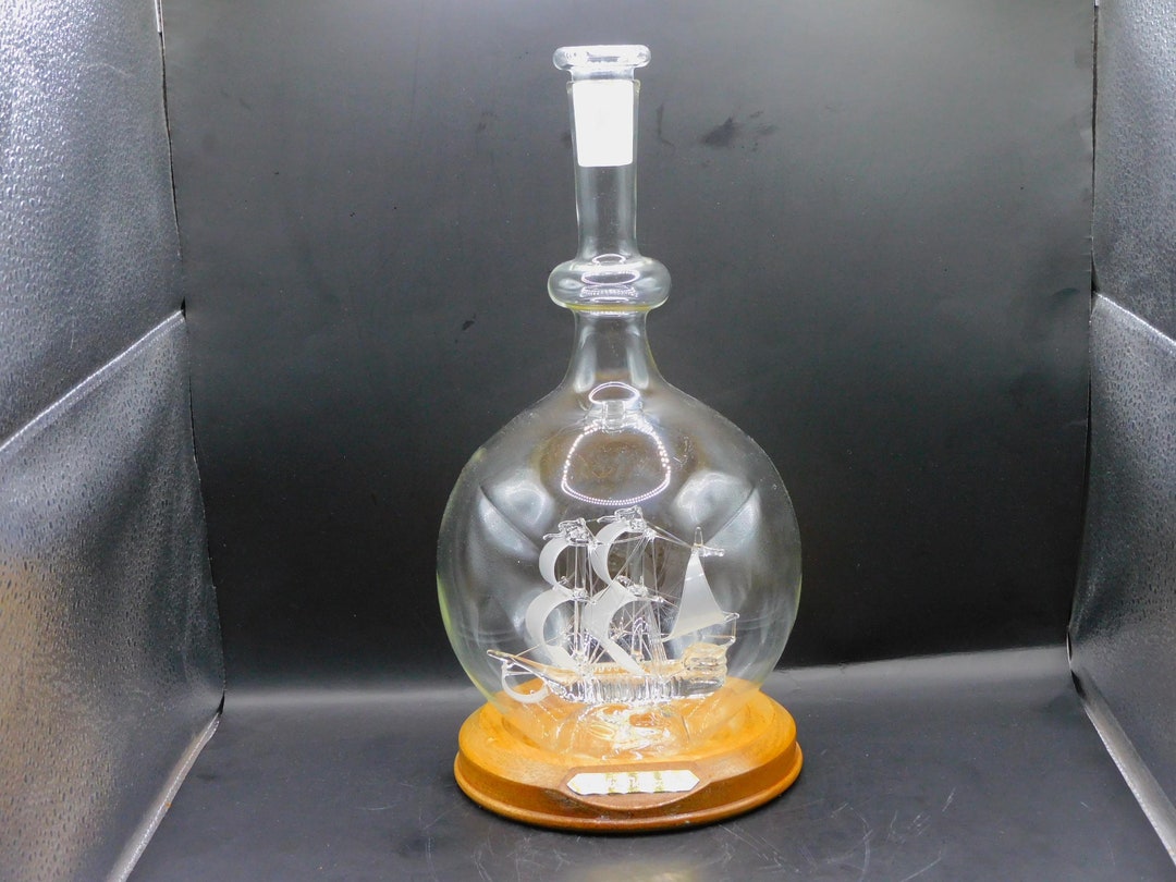 Mayflower Glass Ship in A Decanter - Etsy