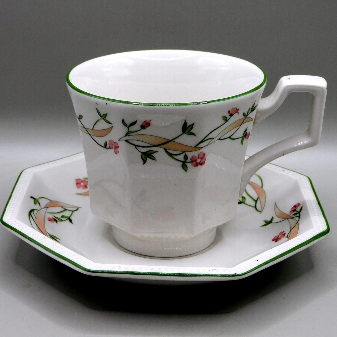 Vintage Eternal Beau Tea Cup and Saucer: Johnson Bros. Pink Floral ...
