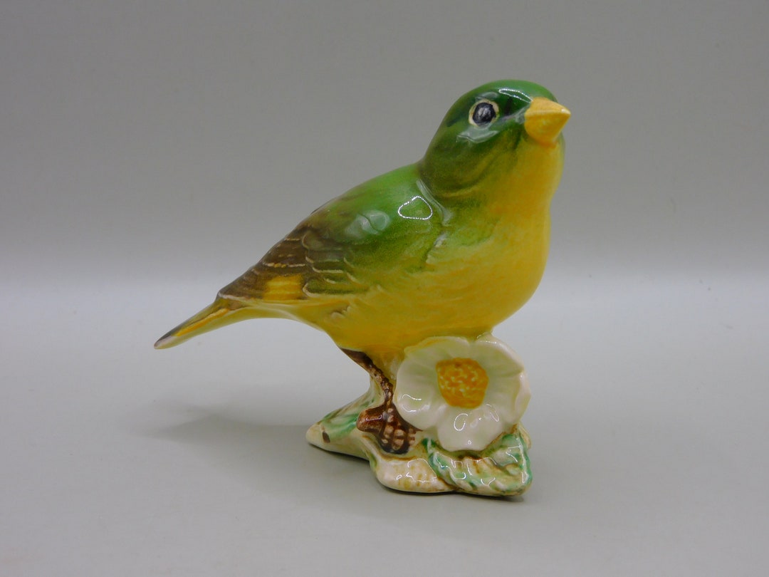 Vintage Beswick 'greenfinch' Bird Glossy Porcelain Figurine, Model 2105 ...