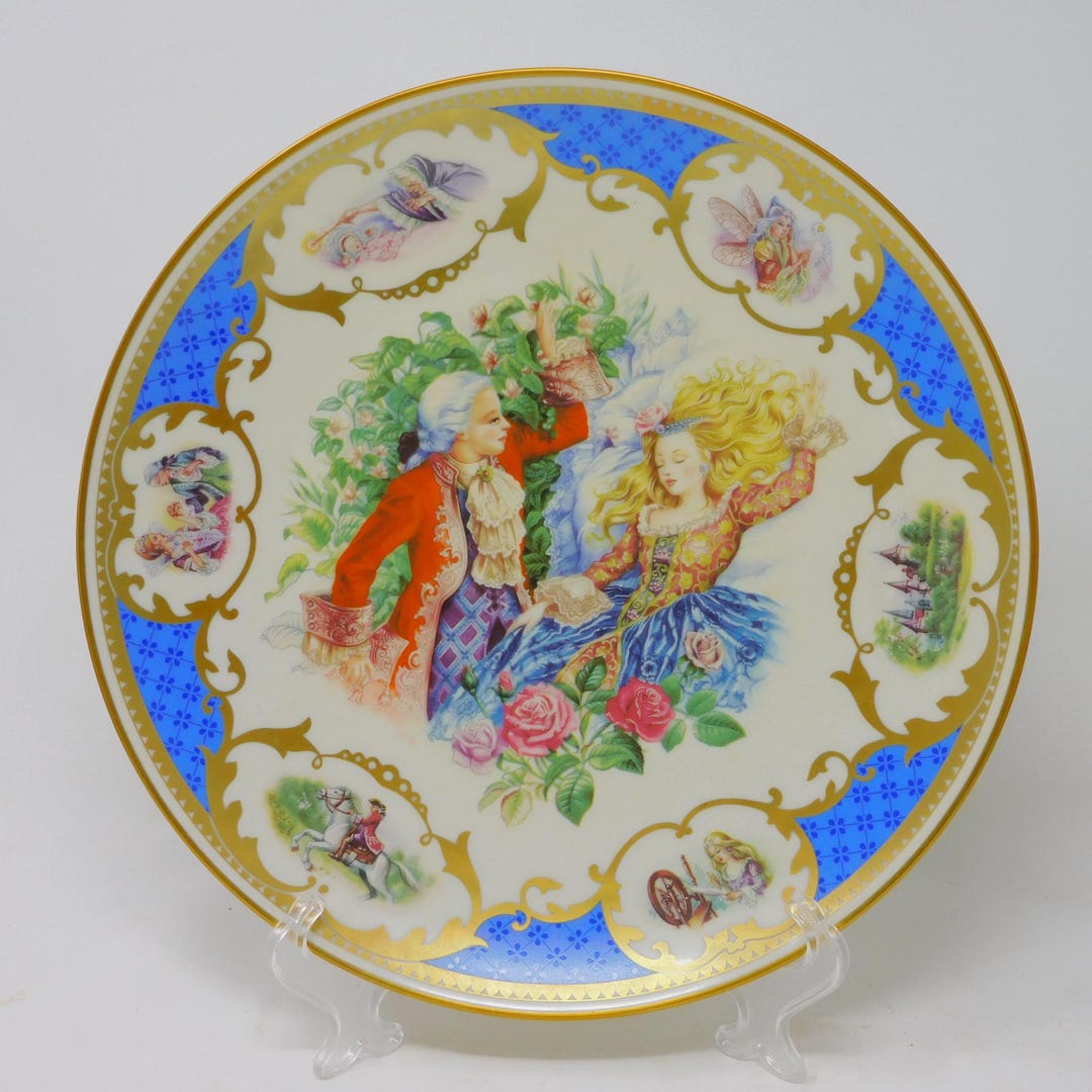 Vintage Limoges Sleeping Beauty Plate | 24K Gold Trim, Franklin Mint ...