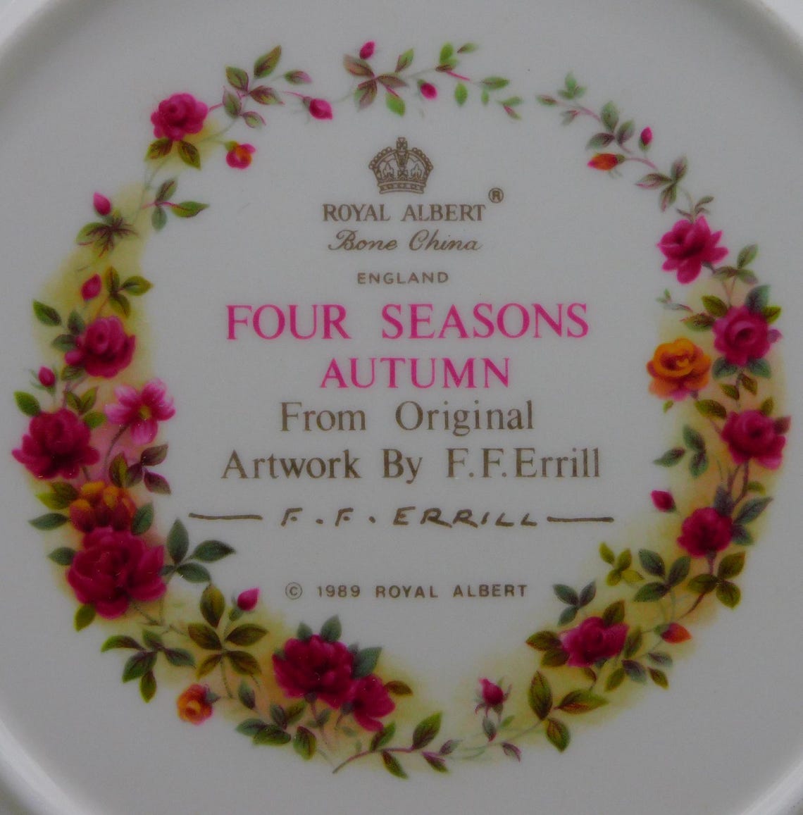 Royal Albert Autumn Plate: Four Seasons Bone China Decor With Bracket ...