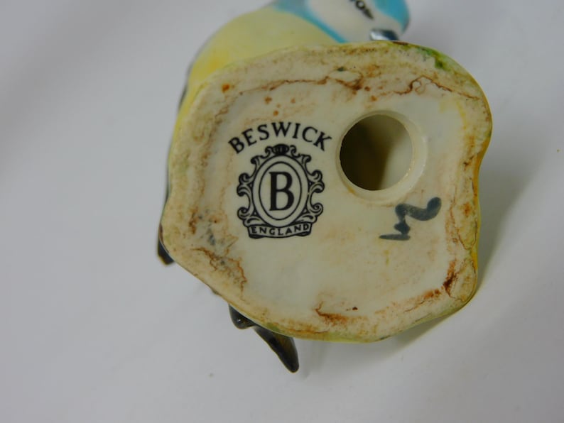 Vintage Beswick 'bluetit' Bird Glossy Porcelain Figurine, Model 992 - Etsy