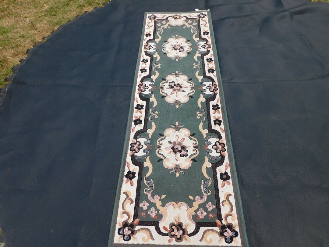 Chinese Green Ground Runner, 90 X 27" - Etsy
