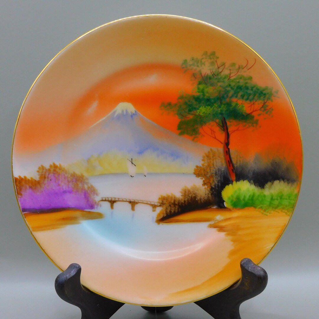 Noritake Dish, Japanese Landscape, Hand Painted, Circa 1930 - Etsy