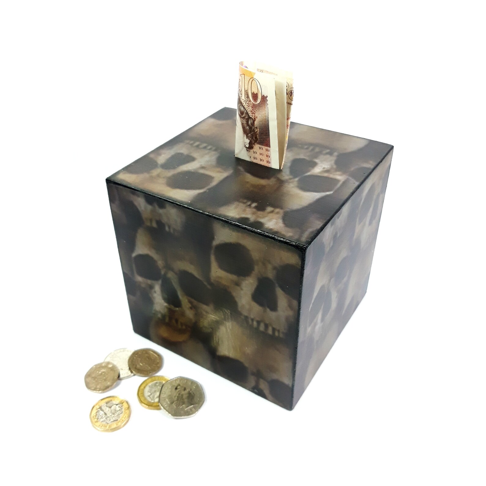 Skull Money Box Goth Wedding Gift Box - Etsy Canada
