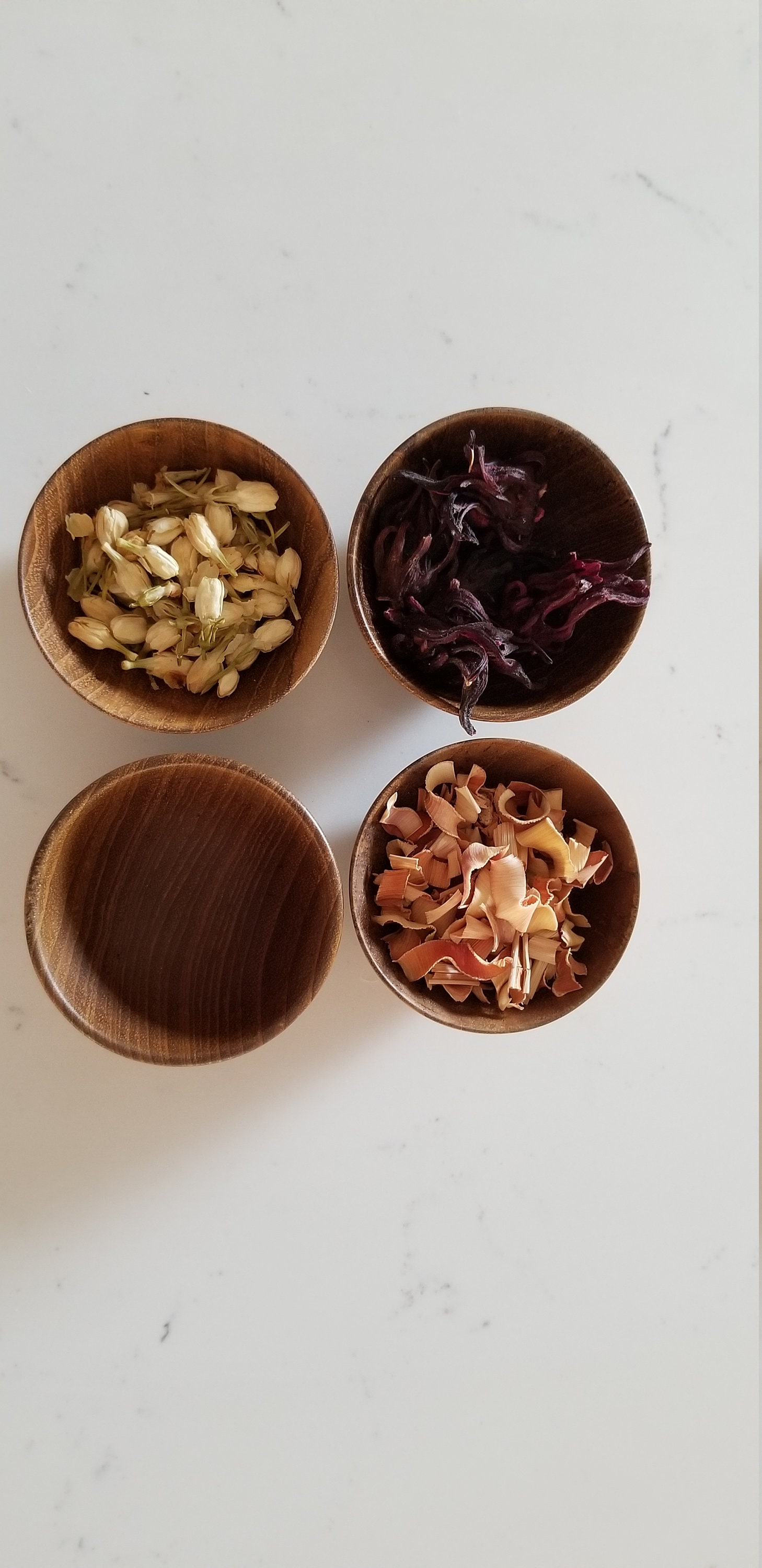 Teak Wood Round Condiment Dish Set of 4 Pcs. - Etsy
