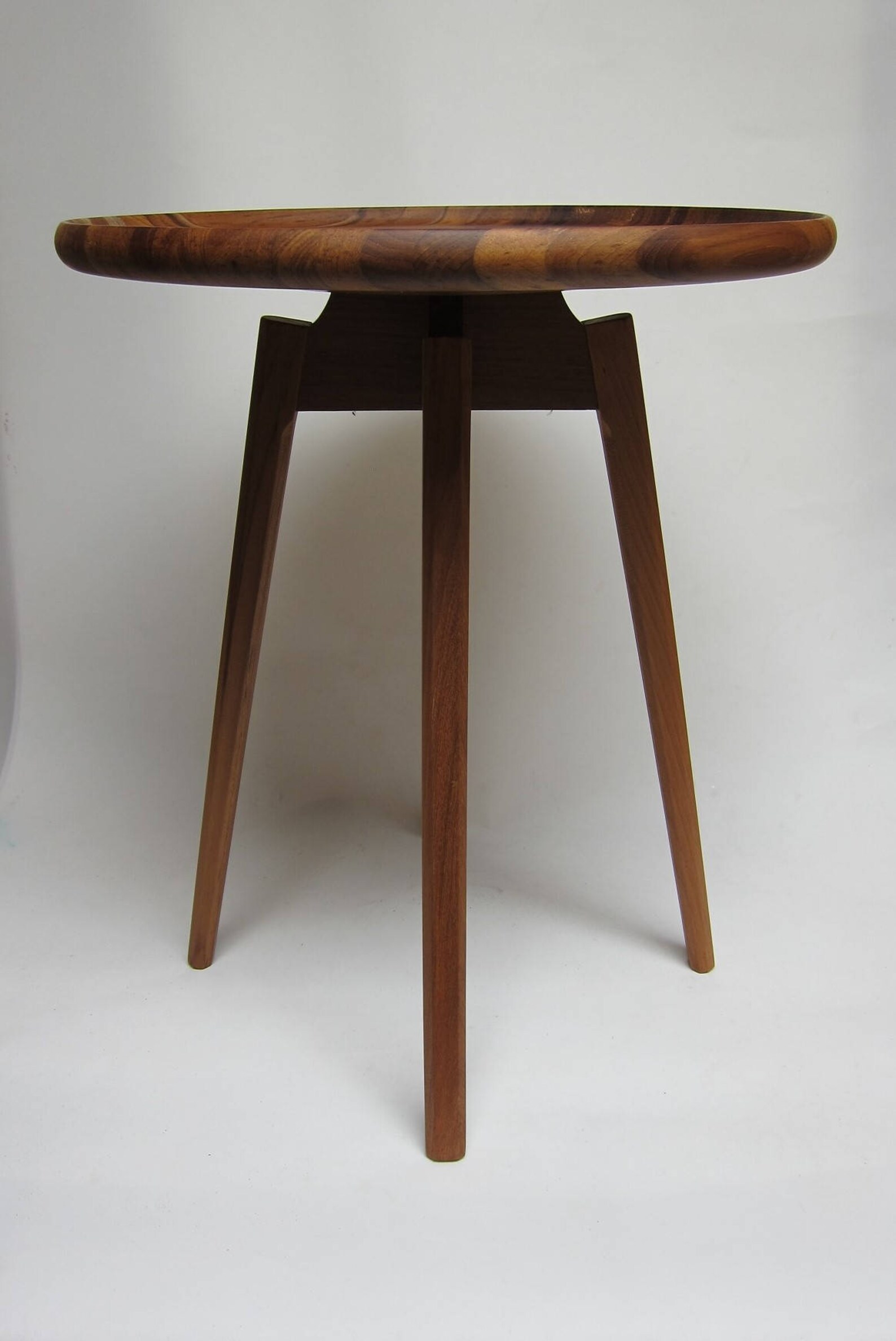 Teak Wood Round Side Table | Etsy