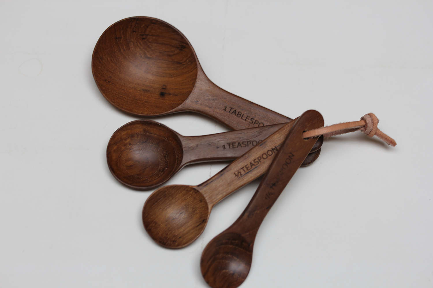 Teak Wood Measuring Spoon Set - Etsy