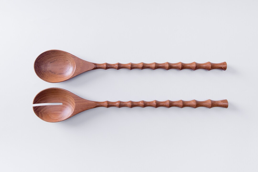 Teak Wood Servers in Bamboo Design - Etsy