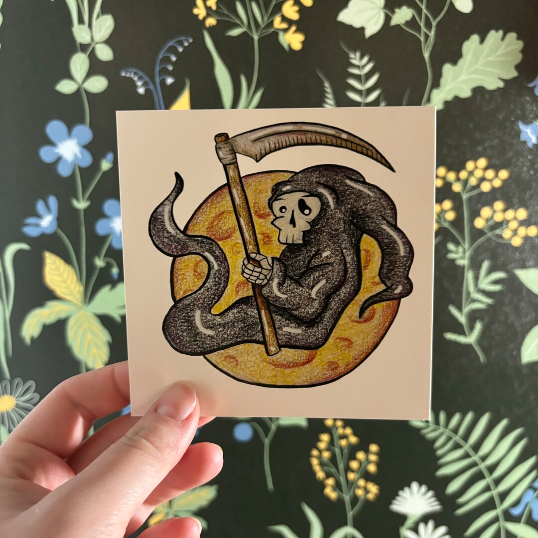 Grim Reaper 4x4 Print - Etsy