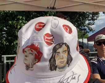 Custom Hand Painted Bucket Hat | Celebrity Custom Hat | Concert Custom ...