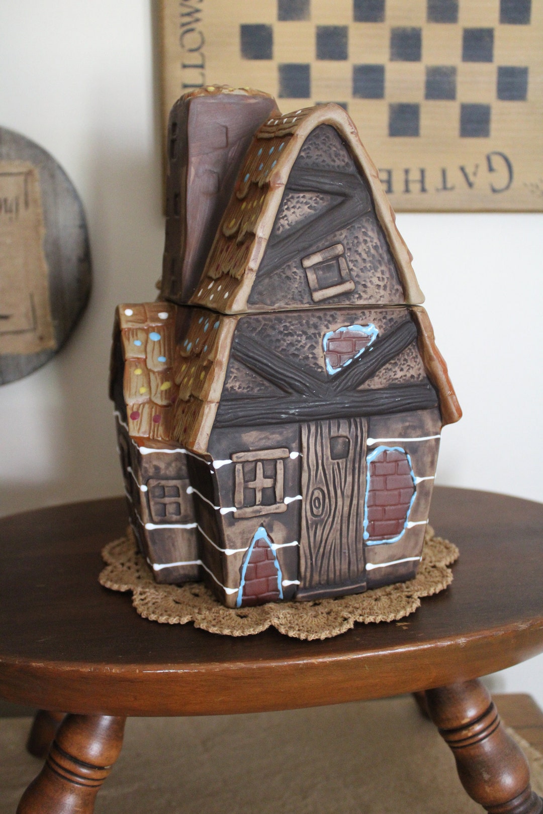 Gingerbread House/ Ceramic Cookie Jar/ Made in Japan - Etsy