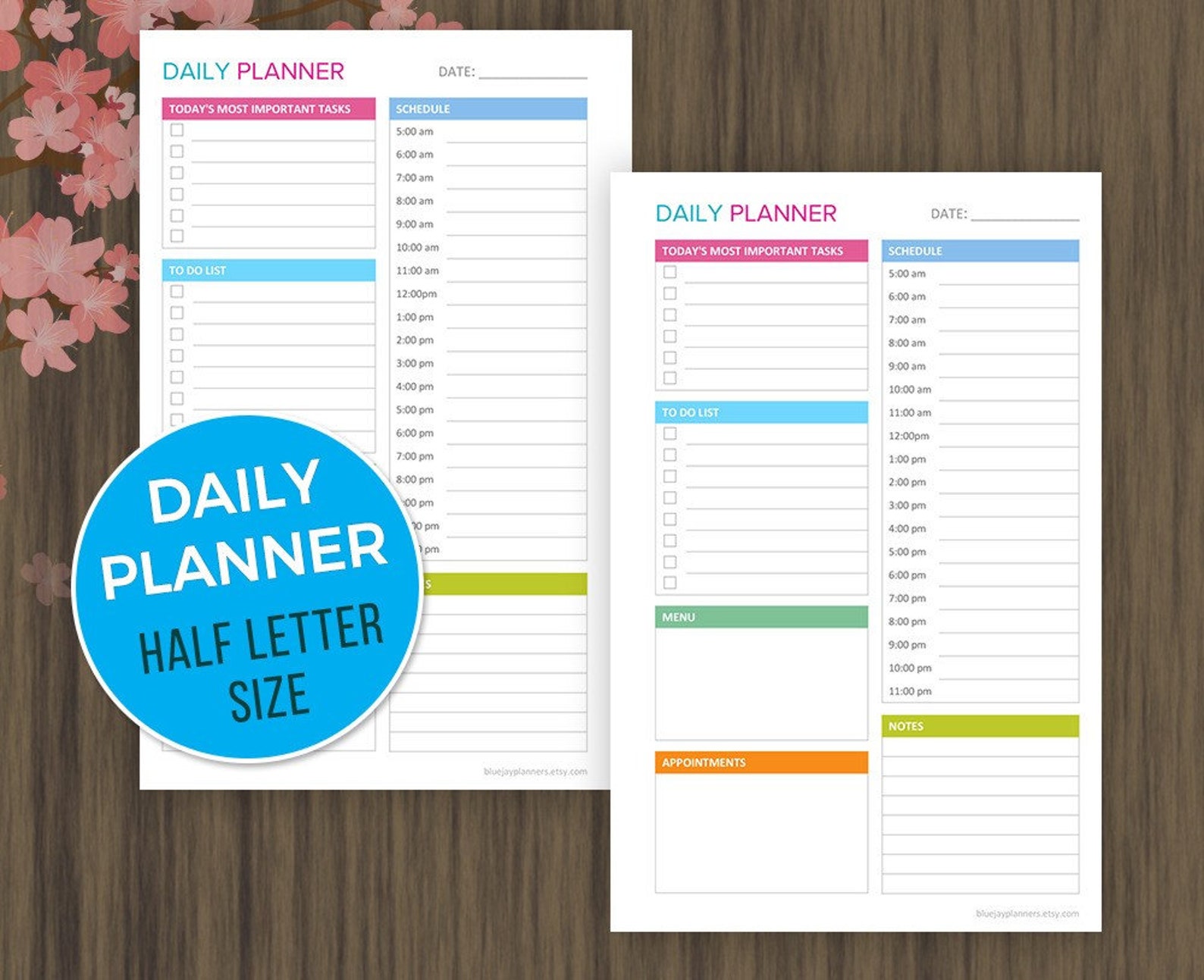 Daily Planner Printable, Everyday Organizer, Daily Schedule, Daily ...
