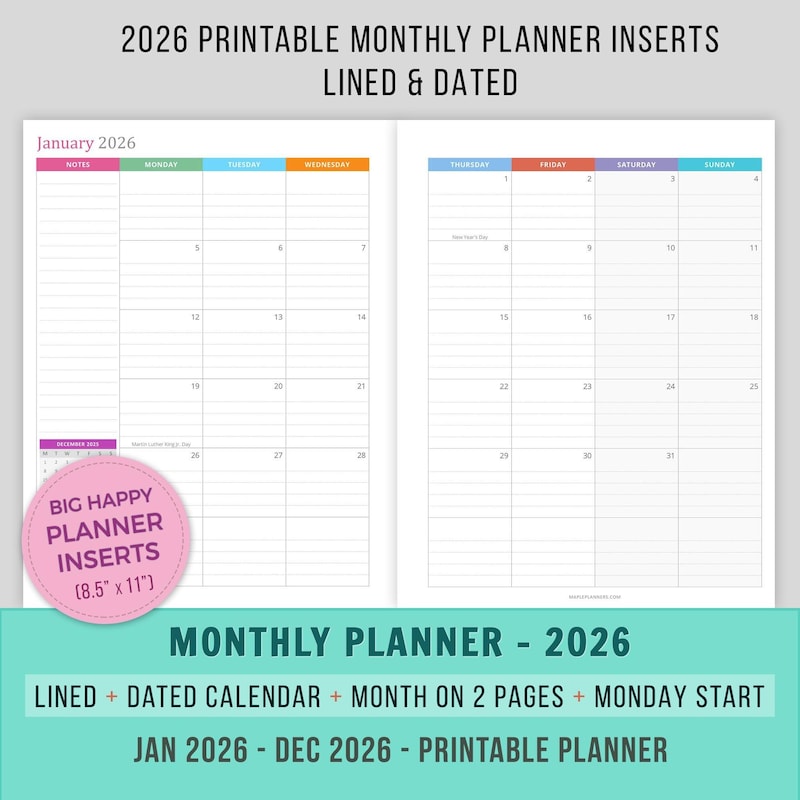 2025 2026 Happy Planner - Etsy