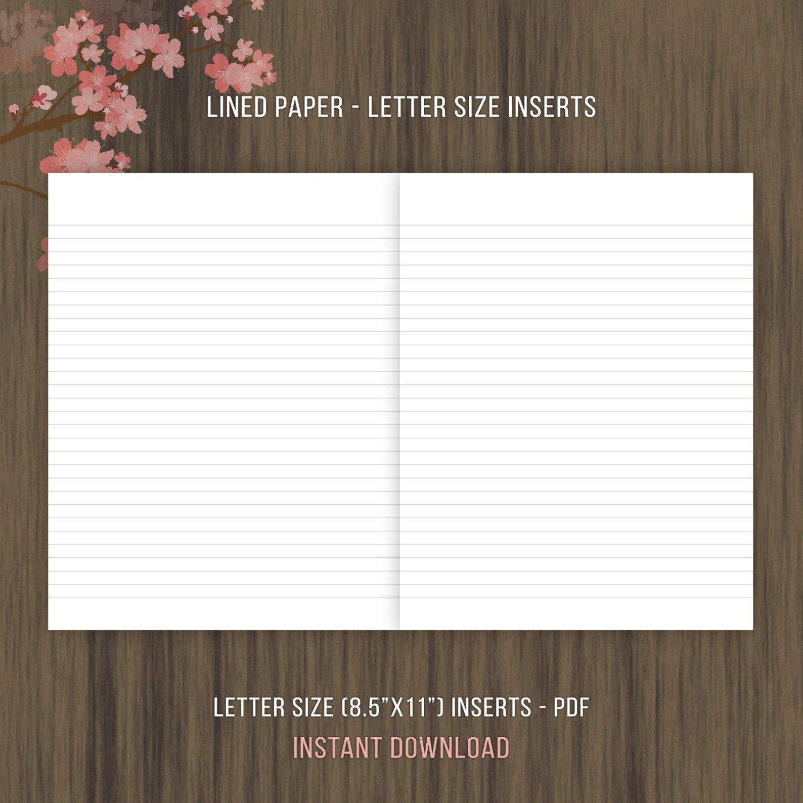 Dotted Grid and Lined Paper Printable Letter Size Planner | Etsy