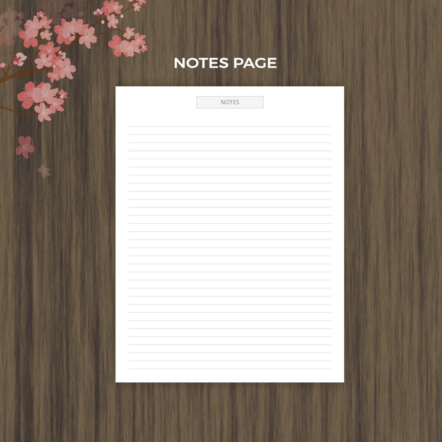 Lined Notes Inserts Planner Printable Inserts Journal - Etsy