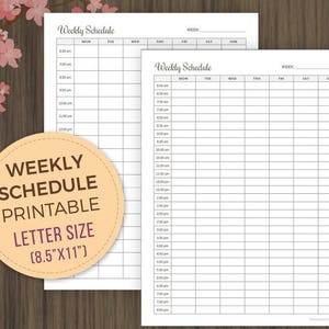 Weekly Schedule Printable Planner, Weekly Planner Pages, Weekly Planner ...