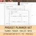 Project Planner Inserts Project Tracker Planner Printable | Etsy